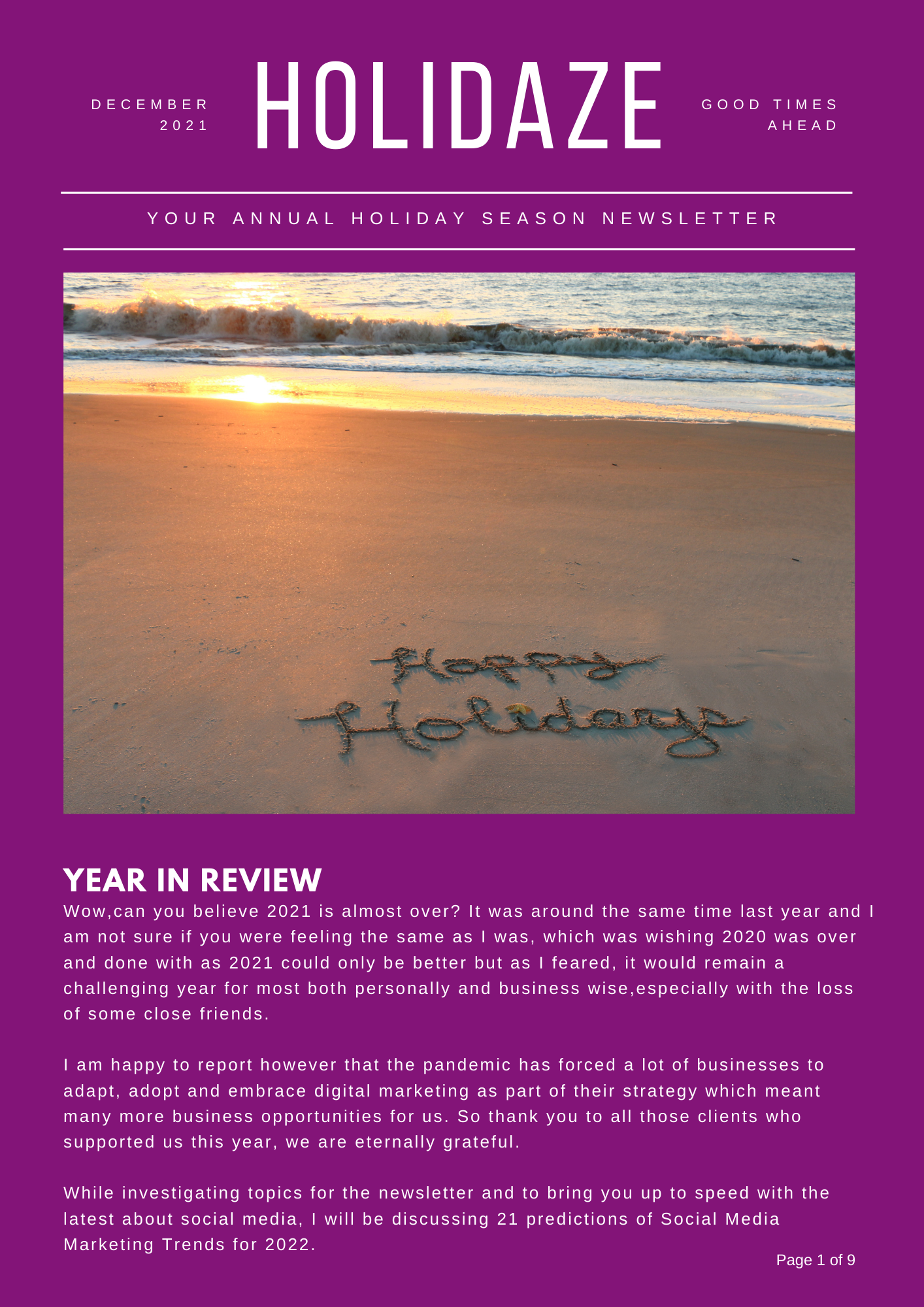Holiday Season Newsletter holiday-season-newsletter
